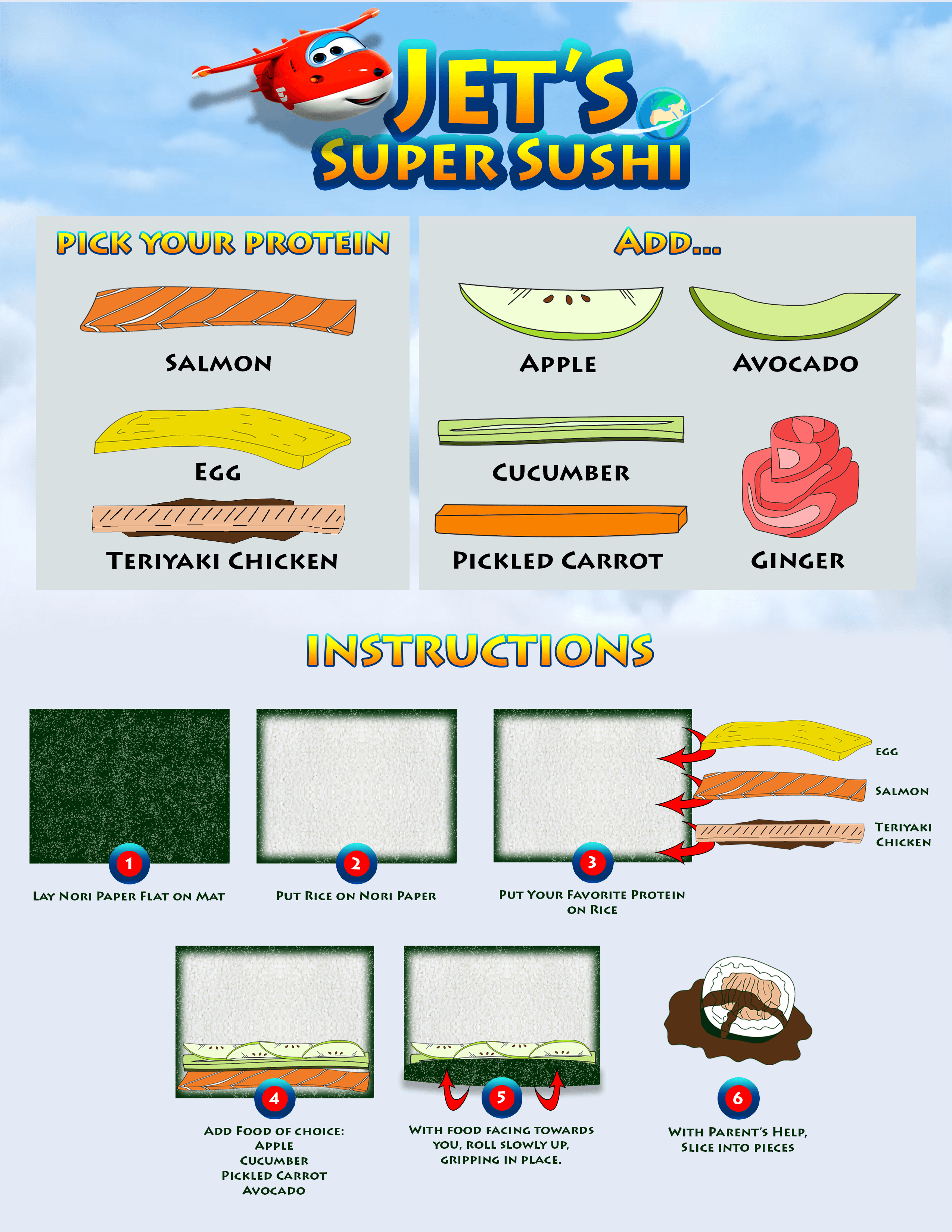 Jet’s Super Sushi Menu | Life in Stepping Stones