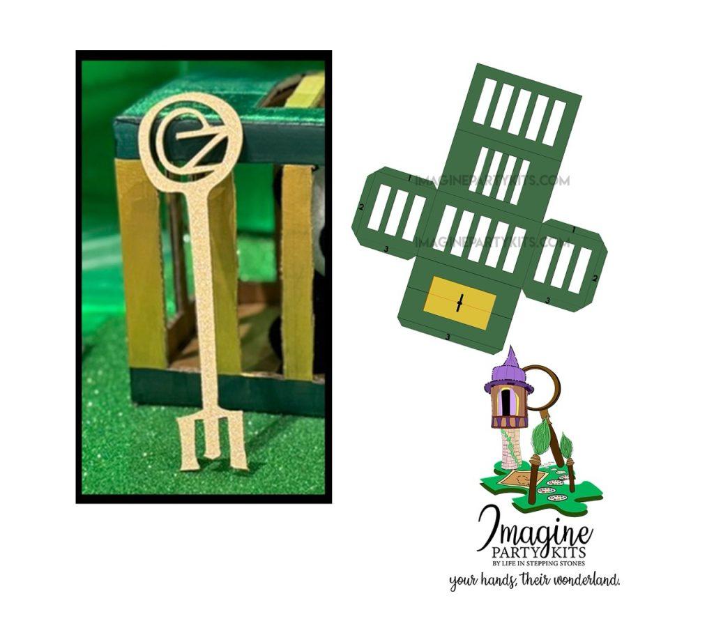 Emerald City Cage Key and Cage Design by Imagine Party Kits Large ...